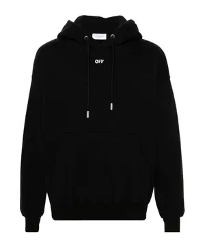 Off-White Logo Embroidered Drawstring Hoodie