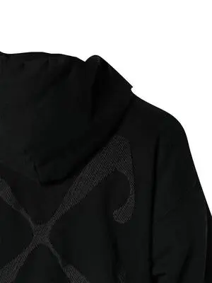 Off-White Logo Embroidered Drawstring Hoodie