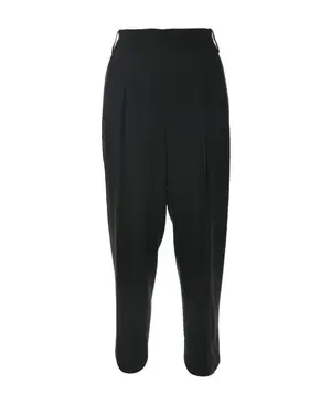 Vince Draped Cropped-leg Trousers