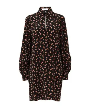 Chloé Long-sleeved Mini Dress - Black