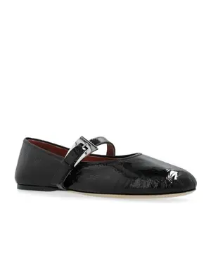 Paris Texas Sveva Patent Buckle Ballet Flat