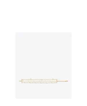 Saint Laurent Cassandre Logo Plaque Bracelet
