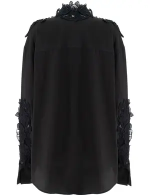 Ermanno Scervino Lace Detail Long Sleeve Shirt