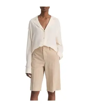 Vince Semi-sheer Silk Shirt - Nude