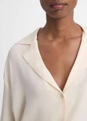 Vince Semi-sheer Silk Shirt