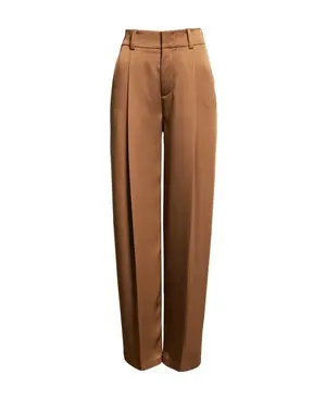 Vince Tailored Wide-leg Trousers - Brown