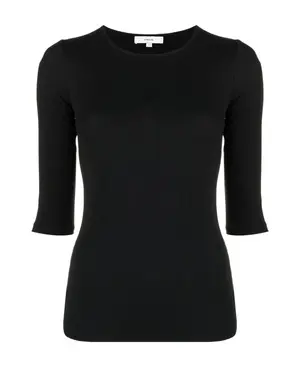 Vince Logo Mid-sleeve Round-neck T-shirt