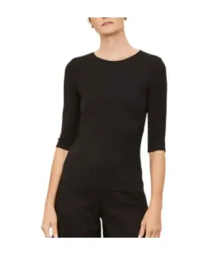 Vince Logo Mid-sleeve Round-neck T-shirt