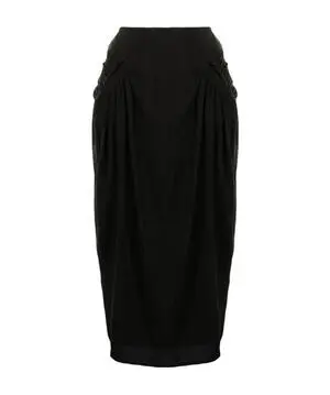 REJINA PYO Karla Ruched Skirt - Black