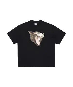 MARCELO BURLON COUNTY OF MILAN Wolf Short-sleeve T-shirt - Black