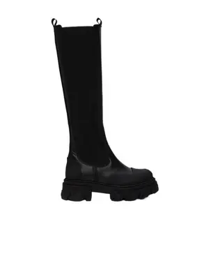 GANNI Cleated Boots - Black