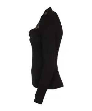 Red Valentino Mesh Tulle Sweater With Dot Mesh Detail