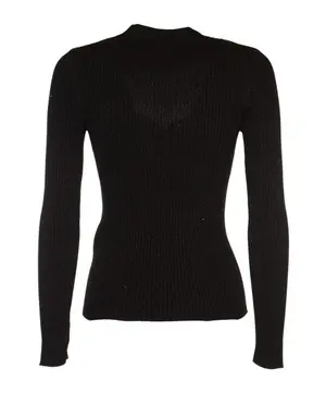 Red Valentino Mesh Tulle Sweater With Dot Mesh Detail