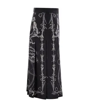 Fabiana Filippi Graphic Printed Pleated Midi Skirt