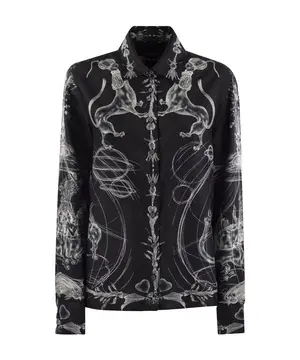Fabiana Filippi Long Sleeve Graphic Print Shirt