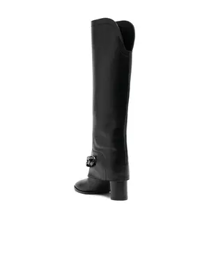 Casadei Varenne 100mm Chain-link Trim Boots