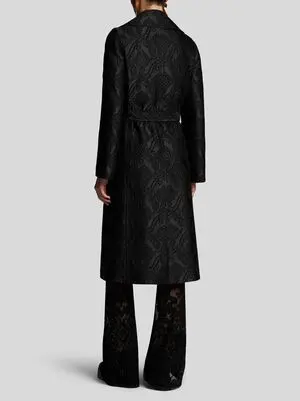 Etro Chenille Jacquard Belted Coat