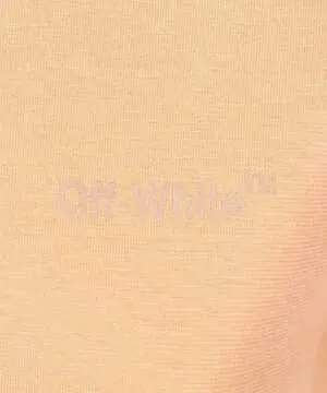 Off-White Round Neck Short Sleeve T-shirt With Logo And Pattern