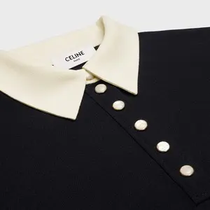 Celine Mini Polo Dress In Viscose Sabl