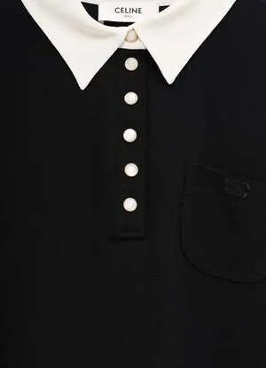 Celine Mini Polo Dress In Viscose Sabl
