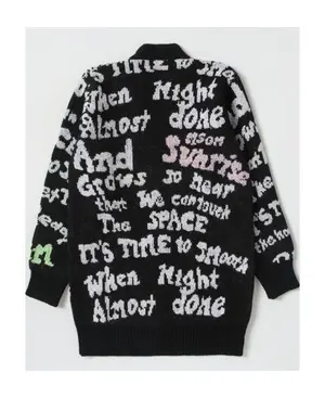 MSGM Logo Intarsia-knit Cardigan