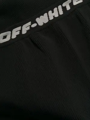 Off-White Logo Waist Straight Pants