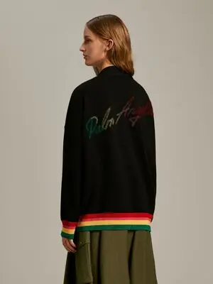 Palm Angels Miami Logo V-neck Cardigan