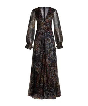 Etro Printed Silk Dress - Black