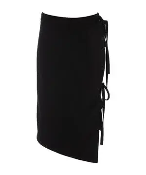 Off-White Tie-fastening Asymmetric Skirt - Black