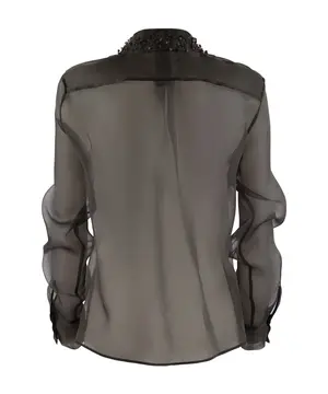 Fabiana Filippi Embellished Semi-sheer Shirt