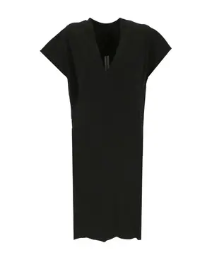 Rick Owens Draped-detail V-neck Dress - Black