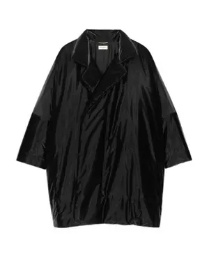 Saint Laurent Lacquered-effect Oversized Down Jacket - Black