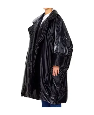 Saint Laurent Lacquered-effect Oversized Down Jacket