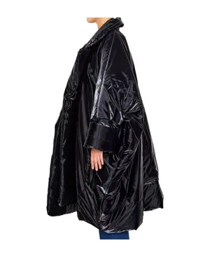 Saint Laurent Lacquered-effect Oversized Down Jacket