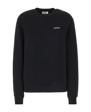 Off-White Logo Printed Crewneck Sweatshirt - Black