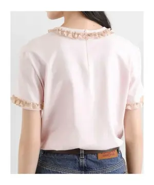 Dolce & Gabbana Logo-embroidered Ruffled T-shirt