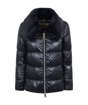 Herno High-neck Zipped Down Jacket - Black