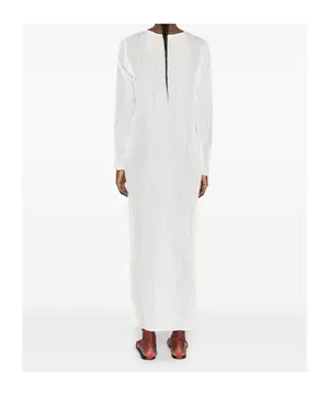 P.a.r.o.s.h Textured Long-sleeved Midi Dress