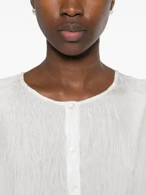 P.a.r.o.s.h Textured Long-sleeved Midi Dress