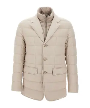 Herno Layered Quilted Jacket - Nude