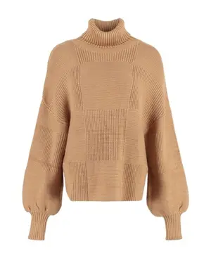 Staud High-necked Sweater - Nude