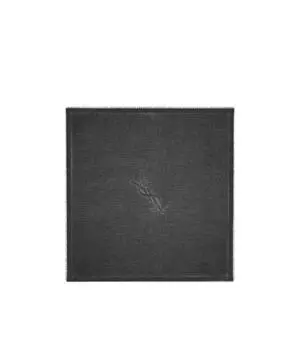 Saint Laurent Logo Detailed Dotted Scarf - Black