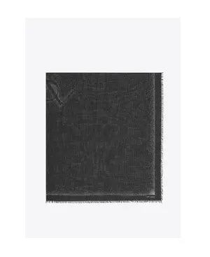 Saint Laurent Logo Detailed Dotted Scarf