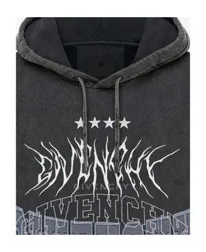 Givenchy Logo Embroidered Drawstring Hoodie