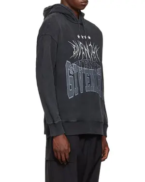 Givenchy Logo Embroidered Drawstring Hoodie