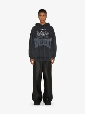 Givenchy Logo Embroidered Drawstring Hoodie