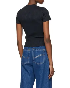 Opening Ceremony Ribbed Stretch Cotton T-shirt