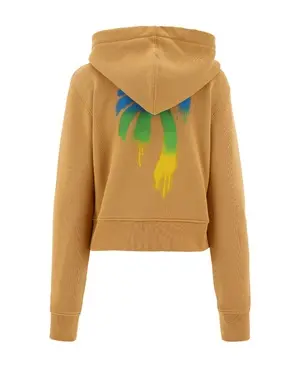 Palm Angels Embroidered Logo Zip-up Hoodie