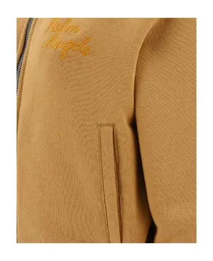 Palm Angels Embroidered Logo Zip-up Hoodie