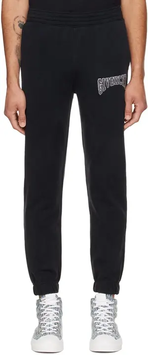 Givenchy Slim Fit Jogger Pants In Felpa With Patchs